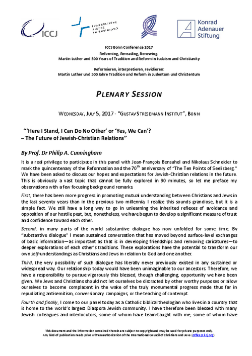 ICCJ: ICCJ Conference 2017 - Plenary Session - Philip A. Cunningham (engl.)